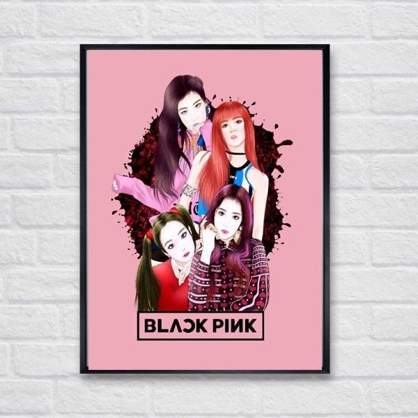 Craft Maniacs Blackpink Caricature art A4 Matt Laminated Framed Poster ...