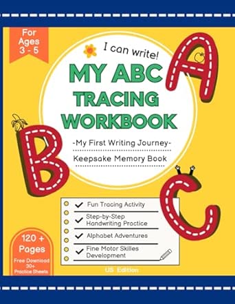 Amazon.com: MY ABC Tracing Workbook for Kids Ages 3-5: Handwriting ...