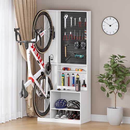 Amazon.com: PAKASEPT Bike Storage Rack Cabinet, Freestanding Bicycle ...