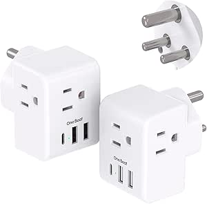 Amazon.com: 2 Pack India Power Adapter, One Beat Type D Plug Adapter ...