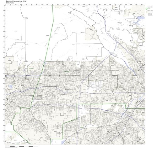 Rancho Cucamonga, CA ZIP Code Map Not Laminated: Amazon.com: Office ...