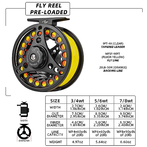 Snapklik.com : SF Fly Fishing Rod Reel Combo Kit 5 Or 6 Weight 9FT ...
