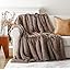 BATTILO HOME Faux Fur Throw Blanket Large Brown 150x200cm Luxury Fuzzy ...
