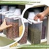 Amazon.com: Rice Storage Bin 4 Pcs Cereal Containers Dispenser with ...