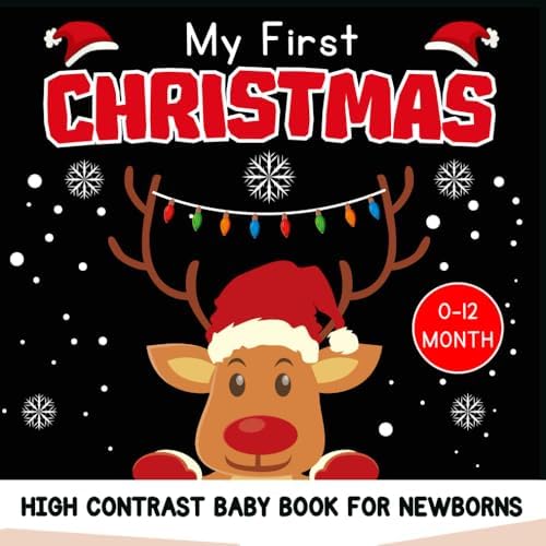 My First Christmas High Contrast Baby Book For Newborns 0-12 Months ...