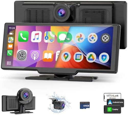 Amazon.com: Seicane Carplay with 4K Dash cam Wireless Apple Carplay and ...