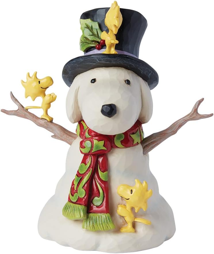 Amazon.com: Enesco Peanuts by Jim Shore Woodstock Building a Snoopy ...
