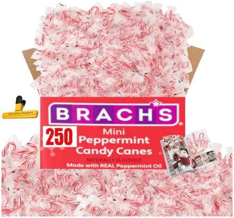 Amazon.com : MINI CANDY CANES (250 CT) | Mini Candy Canes Red & White ...