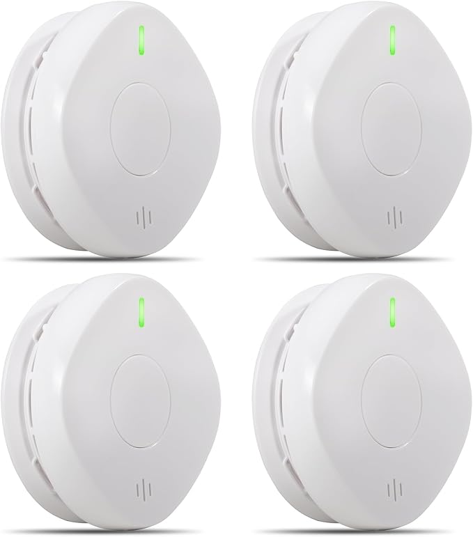 Smoke Detector Carbon Monoxide Detector Combo 10 Year Battery， 2 in 1 ...