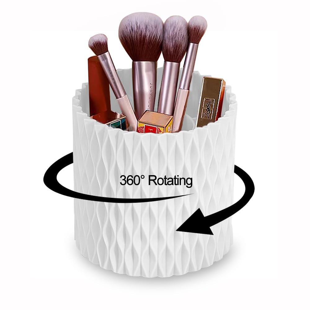 Rotating Large Desk Pen Holder Cute 5 Slots Pencil Rotating Organizer ...