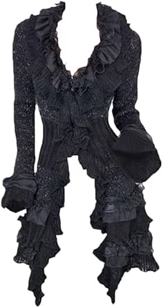 Nite closet Gothic Clothing for Women Long Sleeve Cardigans Victorian ...