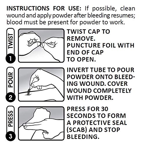 WoundSeal Topical Powder Wound Care First Aid for Cuts, Scrapes and ...