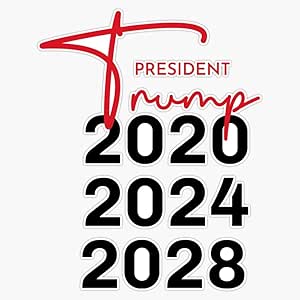 Amazon.com: President Trump 2020 2024 2028 Donald Trump Election Bumper ...