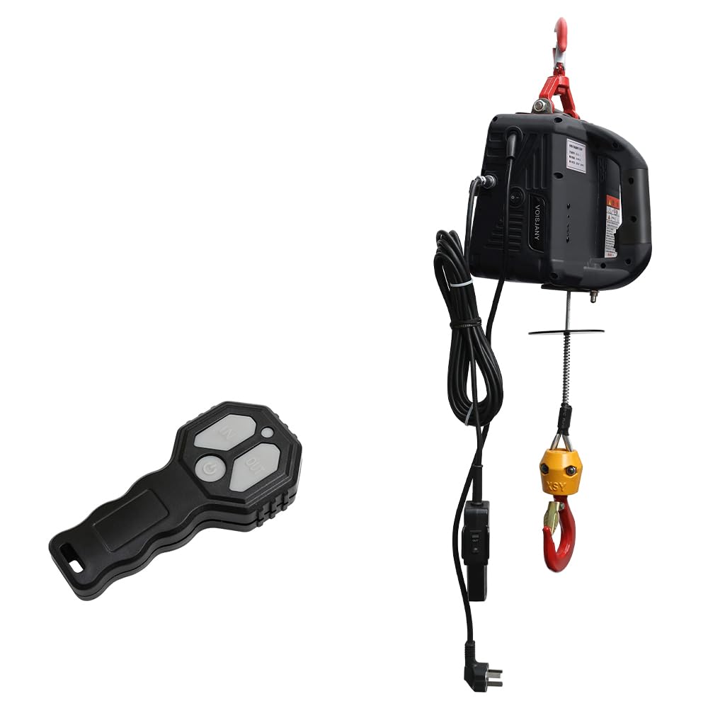 Electric Hoist, 440lbs Electric Winch 110v with Remote, Portable Winch ...