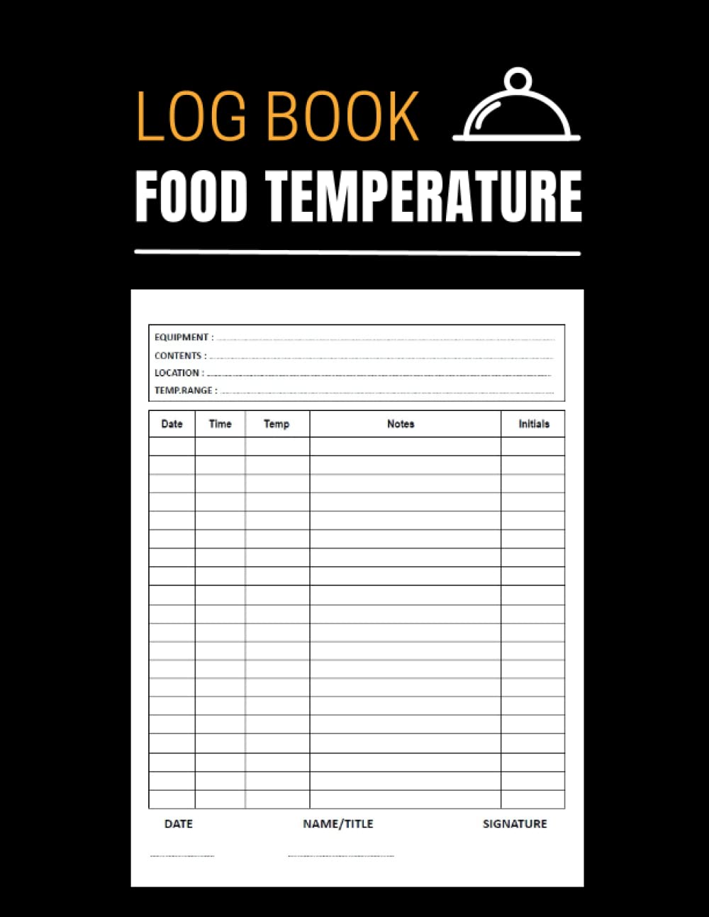 Food Temperature Log Chart