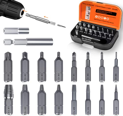 Professional Damaged Screw Extractor, Idoorythe Stripped Screw Remover ...