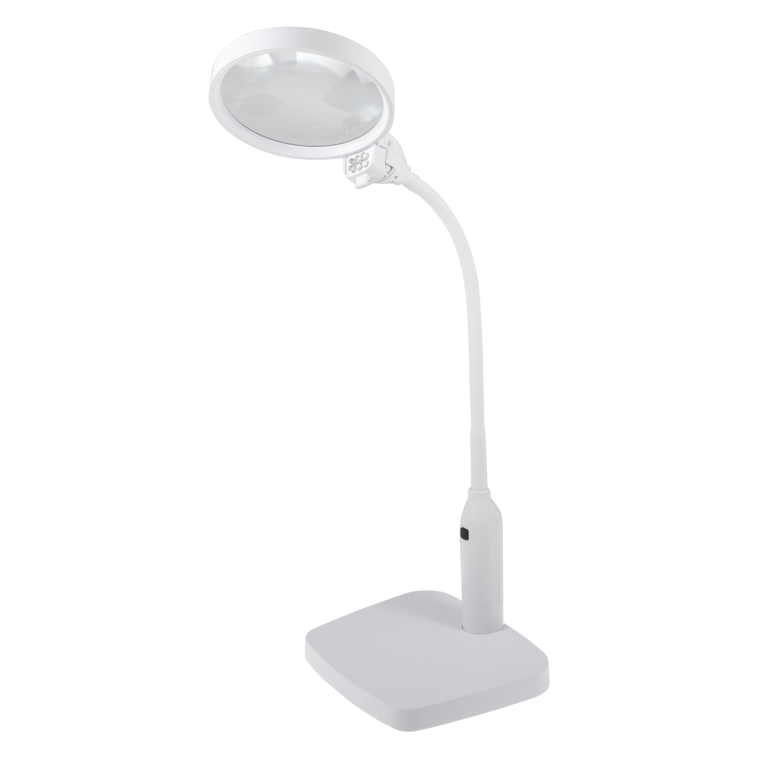 PURElite Multi-Use Magnifying Lamp Table Lamp & Desk Lamp, 2 Magnifiers ...