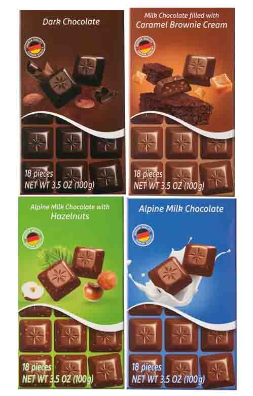 Amazon.com : German Chocolate Bar Variety Pack: Alpine Milk Chocolate ...