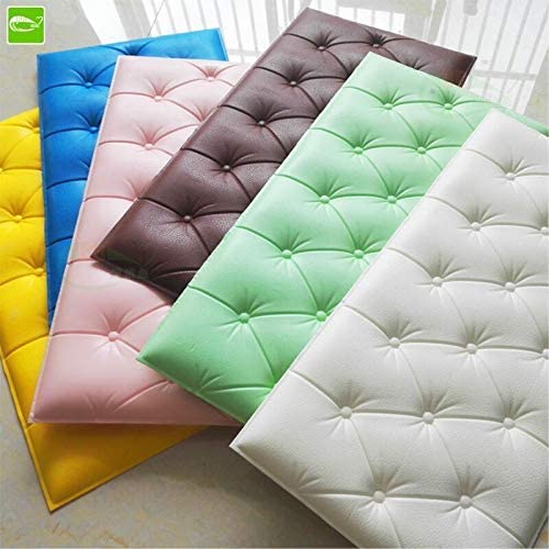 D Self Adhesive Foam Wall Panels | Soft Cushion Wallpaper for Bed Headboard Walls Hall Living ...