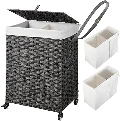 Amazon.com: Greenstell Laundry Hamper with Wheels, No Install Needed ...