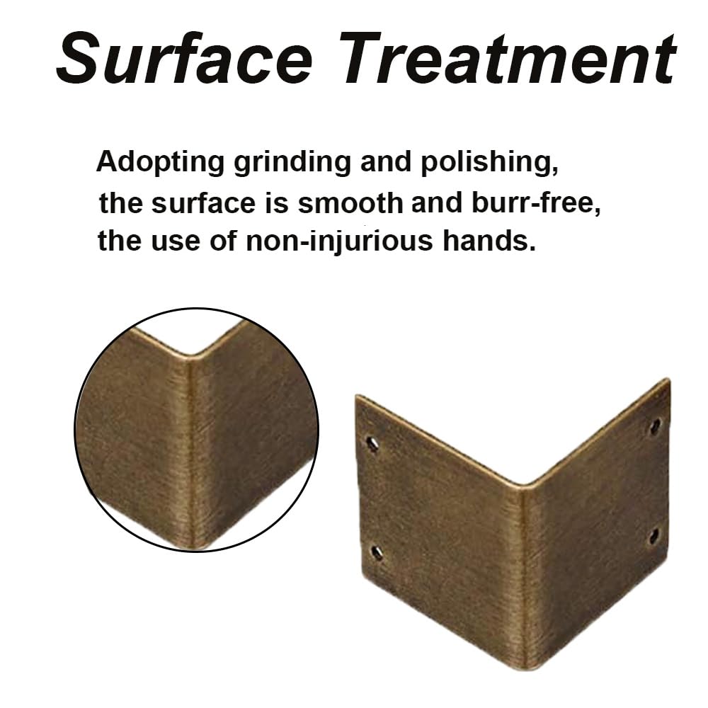 Snapklik.com : 4 Pcs 90 Degree Corner Protectors, Brass Corner Braces ...