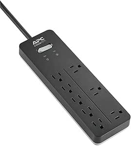 APC PH8 8-Outlet Surge Protector Power Strip 2160 Joules, Surge Arrest ...