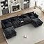 Amazon.com: HYJT-H&K 124" U Shaped Cloud Couch Sectional, Comfy Fluffy ...