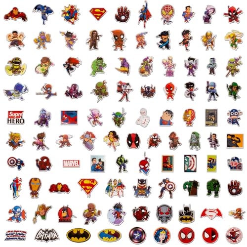 100PCS Vinyl Stickers for Kids, Classic Hero Movie Themed Waterproof ...