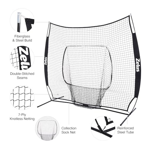 Snapklik.com : ZELUS 7x7ft Baseball Net For Hitting And Pitching ...