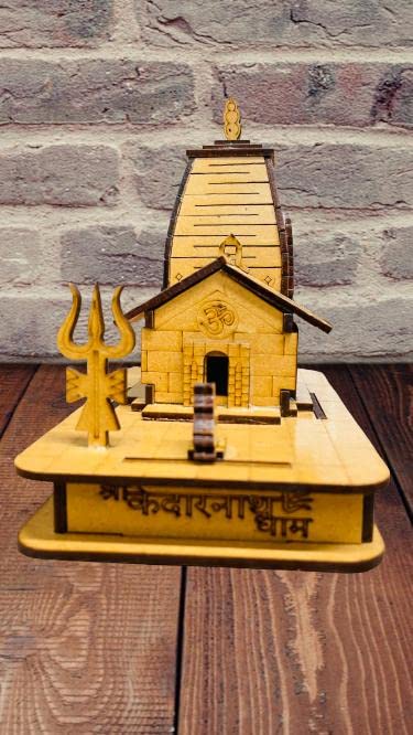 Ismail Art Kedarnath Temple in Wood Brown Colorfull 3D Model Temple ...