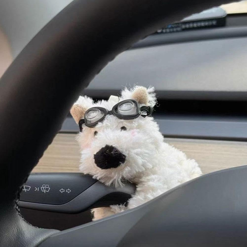 Amazon.com: PandaXun Creative Car Decoration Dog,Wiper Shift Handle ...