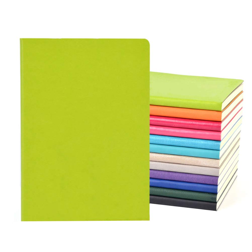 FOCCTS 4 Packs PU Leather Notebooks A5, Writing Notebooks, Colorful ...