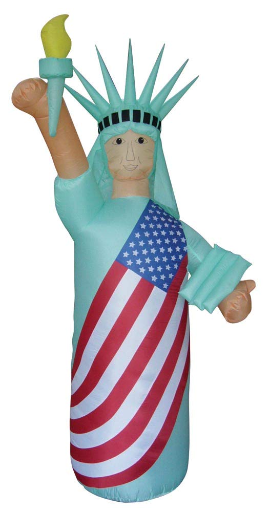 Amazon.com: Air Blown Inflatable 8' Patriotic Statue of Liberty Skin ...