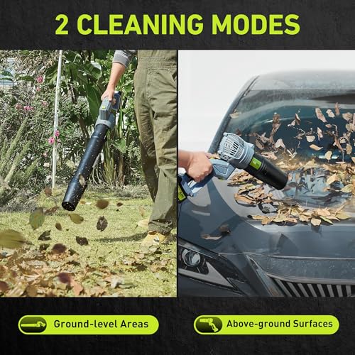 Taskstar Leaf Blower Cordless, Swivel Head Design, 550 CFM Electric ...