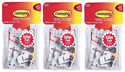 Command Strips 17067-VP Small Command Wire Hooks Value Pack 9 Count ...