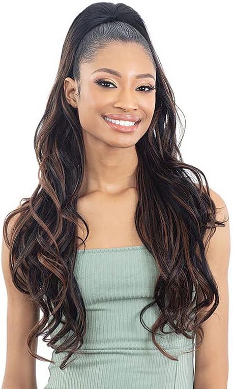 Amazon.com : Freetress Organique Drawstring Ponytail BOUNCEE 28 (1 ...
