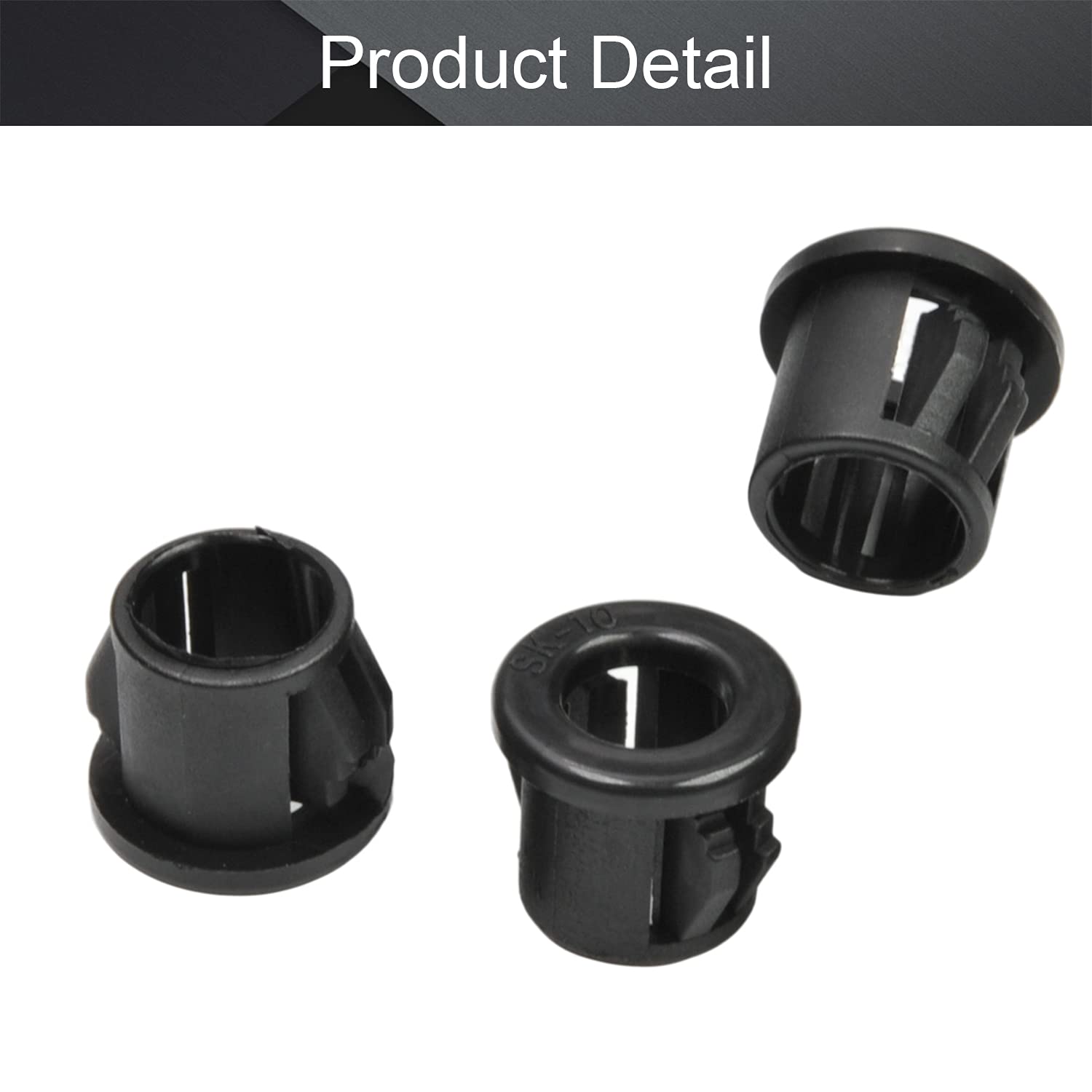 Snapklik.com : 200Pcs Cable Snap Bushing Grommets 10mm/0.39" Mounted ...