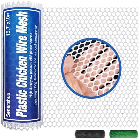 Amazon.com : 15.7IN x 66FT Plastic Chicken Wire Fence Mesh,Poultry ...