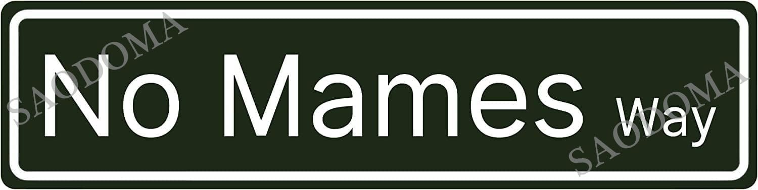 No Mames Way Metal Plaque SAODOMA 16 X 4 Inch Road Street Sign Mexican ...