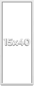 Amazon.com - 15x40 Shadow Box Frame White | 2 Inches Deep Real Wood ...