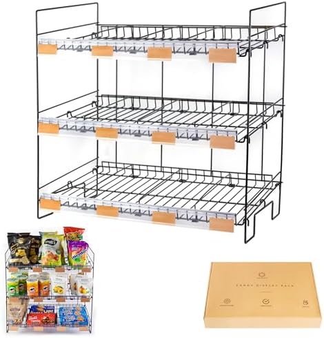 Amazon.com: Retail Display Rack, Countertop Snack Stand Organizer Shelf ...