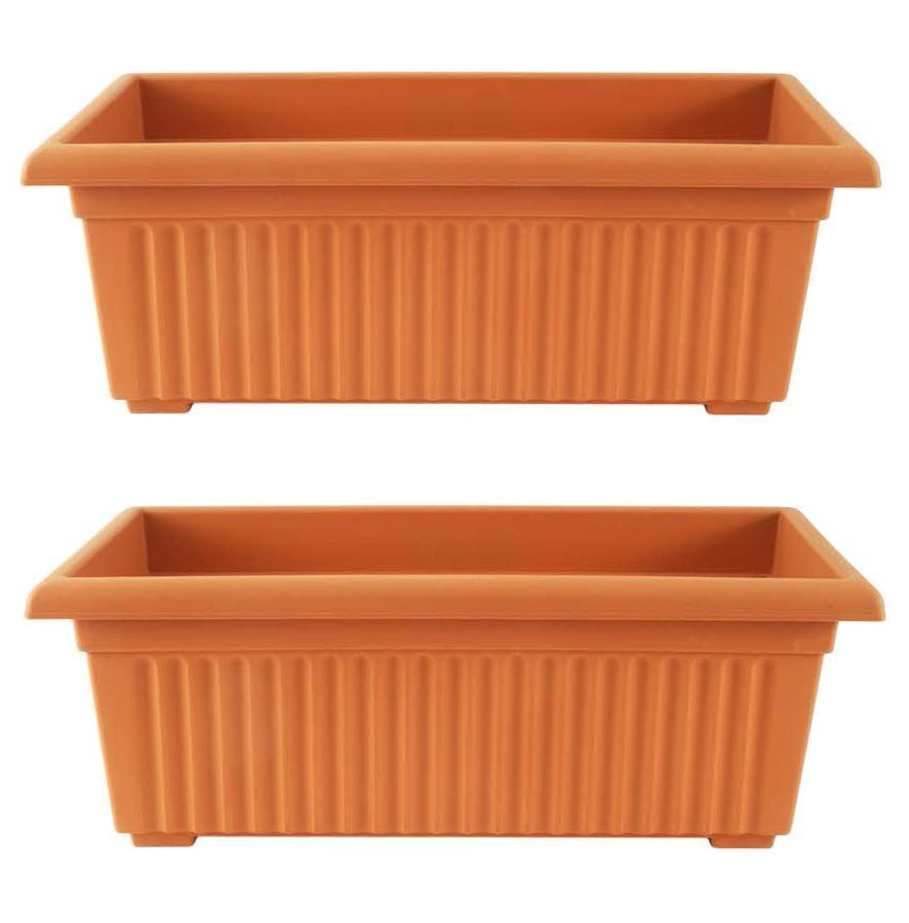 Optimal Products Plastic Trough Plant Pot Long Plastic Planter Outdoor ...