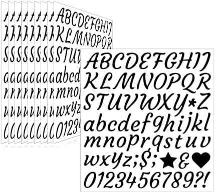 Amazon.com: 8pcs Vinyl Letters Stickers, 1 inch 2 inch Capital Alphabet ...