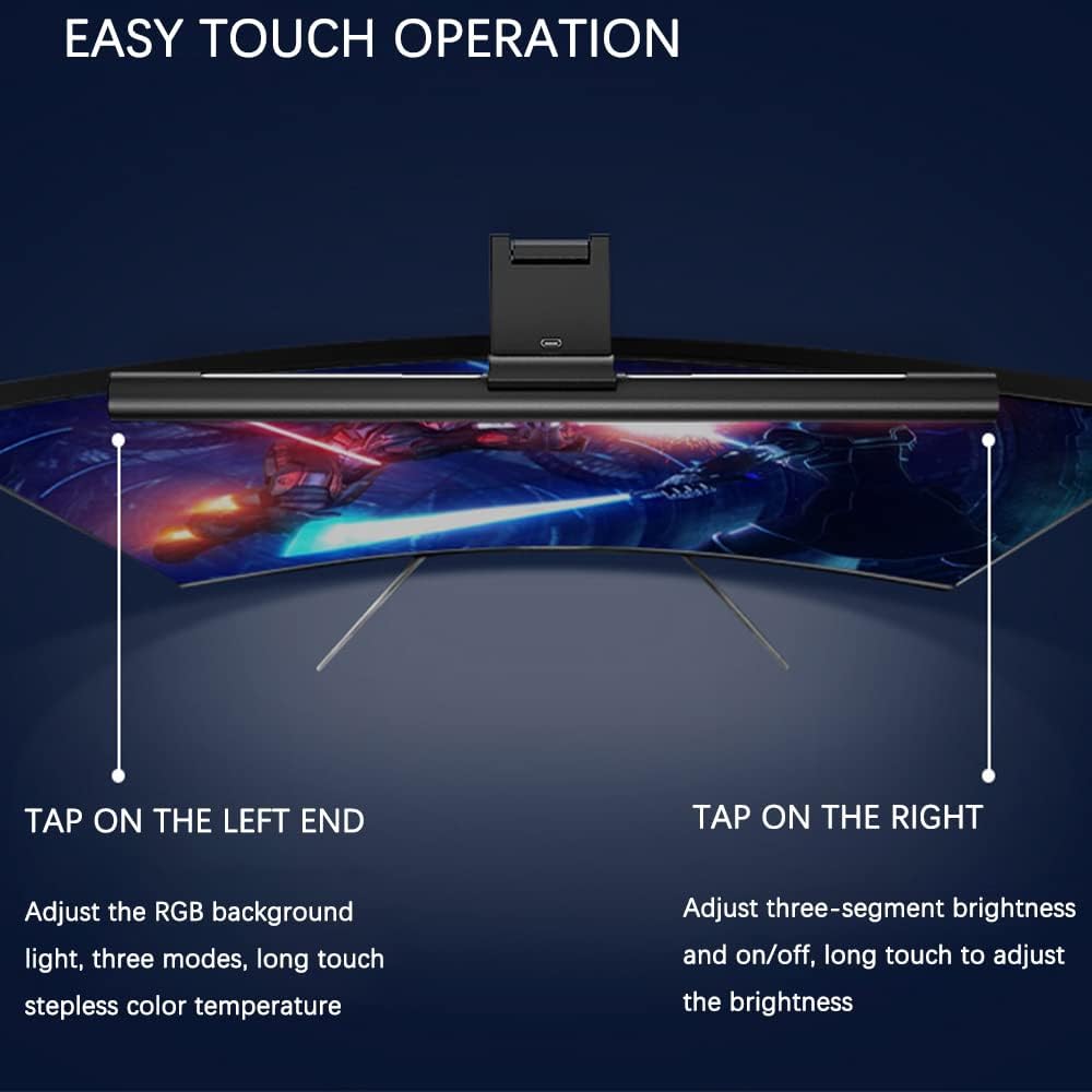 Computer Hanging Light Monitor Screen Light, Eye Protection Desk Lamp ...