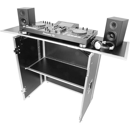 Gorilla DJS Foldable Flight Case DJ Disco Deck Stand Booth Workstation ...