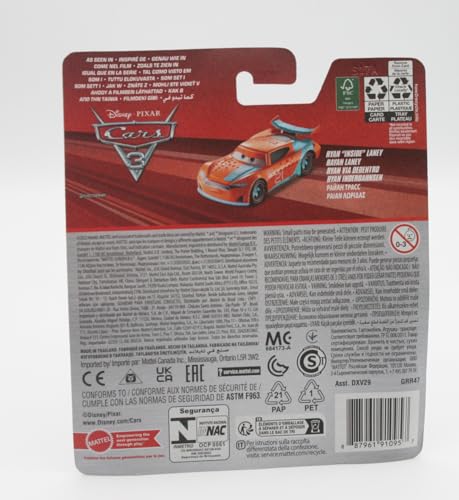 Mattel Vehicles Racing Style Disney Cars Die Cast 1:55 Car, Type: Ryan ...