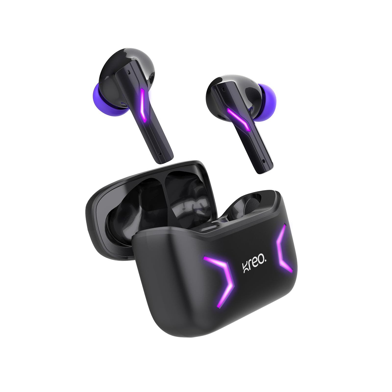 Kreo Mako TWS Wireless RGB Gaming Earbuds, 50ms Low Latency, Bluetooth ...