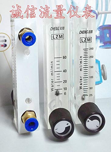Flowmeter LZM-6T Adjustable Panel Flow Meter Liquid Micro-Flow 6-60 mL ...