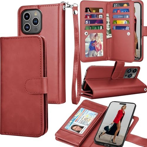 Amazon.com: Tekcoo Wallet Case Compatible with iPhone 16 Pro Max (6.9 inch) 2024 Luxury ID Cash ...
