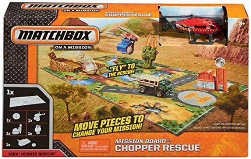 Matchbox Mission Board: Chopper Rescue on a Mission Playset - MBX ...